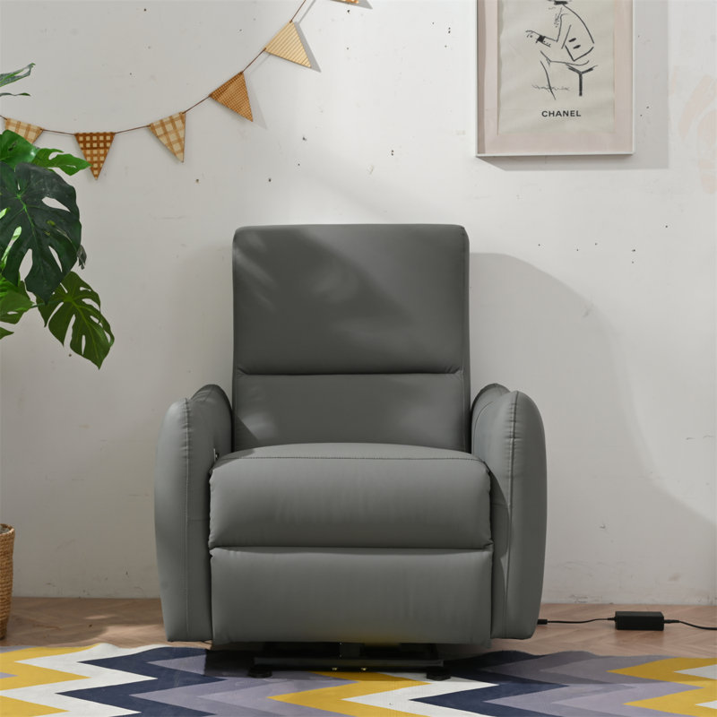 Latitude Run Power Recliner Chair For Relaxing Wall Hugger Recliner Zero Wall Recliners Small Power Rocker For Living Room Electric Recliner For Small Space Reclining Sofa For Bedroom Blue Gray Wayfai...